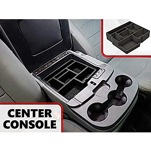 Red Hound Auto Center Console Organizer System Vehicle Insert Compatible with Dodge Ram 1500 2500 3500 2013 2014 2015 2016 2017 2018 Black Anti-Rattle Only FITS FOLD Down Console Seat