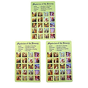 Pocket Rosary Card 3 1/4 Inch (Set of 3)