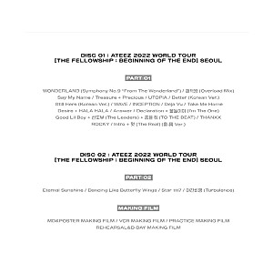ATEEZ The Fellowship : Beginning of The END Seoul DVD