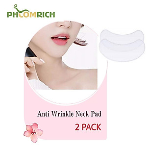 PHCOMRICH Neck wrinkle patches x 2，Anti-aging Advanced skin firming Treatment and Prevention - silicone wrinkle patches reusable (16 day supply).