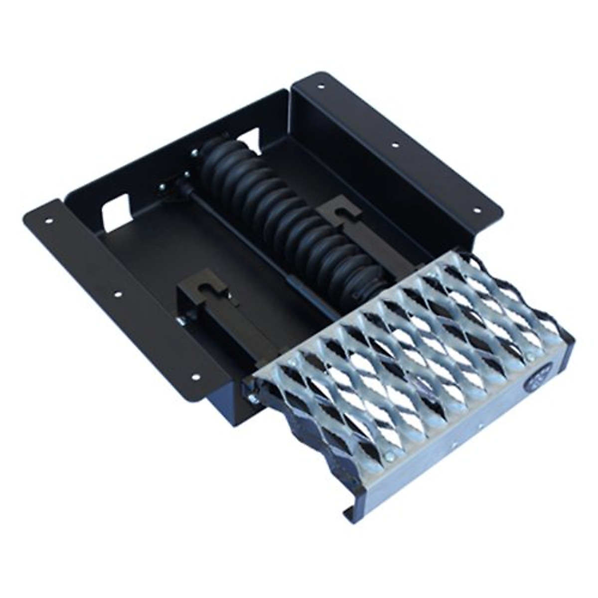 CARR With Grip Strut 12" step hands free - Blk Pwdr Coat/Galvanized - Single 501030 , Black