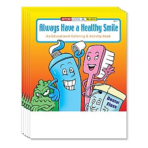 ZOCO - Always Have a Healthy Smile - Coloring Books (25 Bulk Pack, Without Crayons) - Dentist Toys for Kids - Dental Office Gifts