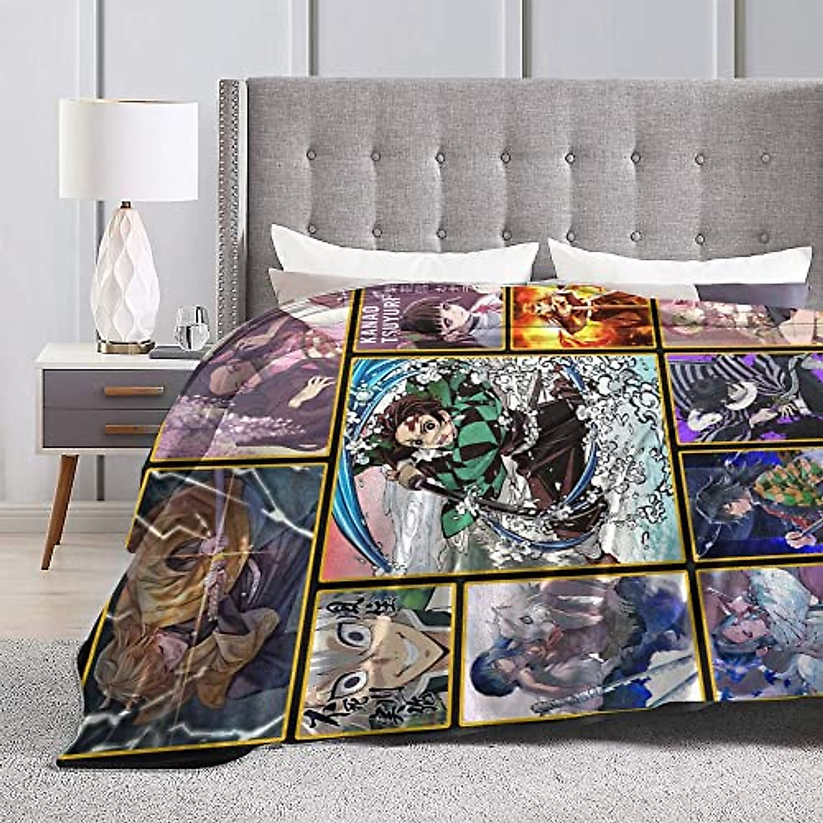 Anime Throw Blanket Flannel Blankets for Bedding Couch Sofa Living Room Throws All Season Gift Wrapping 60"X50"