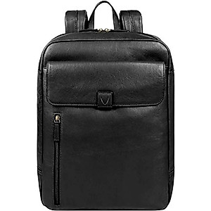 Hidesign Aiden Large Multi-functional Leather 17 Inch Laptop Backpack (Black)