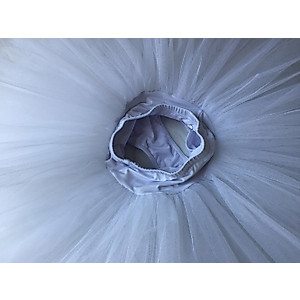 WOOSUN Women Professional Ballet Tutu Skirt 5 Layers Hard Organdy Platter Dance Pancake Tutus Skirts White