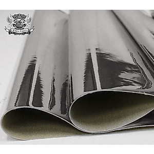 Patent Chrome Mirror Glossy Vinyl TPU Leatherettes Fabric Fake Leather 54" Wide for Shoes Bags Clothing Upholstery Sewing Patchwork & Craft Applique (Sold by The Yard)