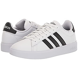 adidas Men's Grand Court 2.0 Tennis Shoe, FTWR White/Core Black/FTWR White, 9.5