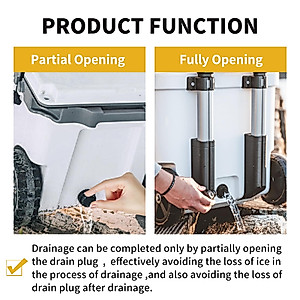 Cooler Plug for YETI, 2 Pack Cooler Drain Plug Compatible with YETI & RTIC Coolers Leak-Proof Plug Replacement for YETI Tundra Roadie Tank Coolers and RTIC Coolers