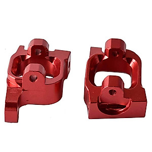 Toyoutdoorparts RC BE6038 Red Aluminum Front Hub Carrier(L/R) Fit LC Racing 1/14 Electric EMB