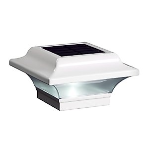 Classy Caps SLO82W Imperial Solar Post Cap - Fits 2" x 2", 2.25" x 2.25", 2.5" x 2.5" Posts - White Powder Coated Aluminum