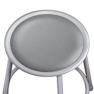 OEF Furnishings (2 Pack) Grey Vinyl Padded Stool, 30" High No Assembly Required