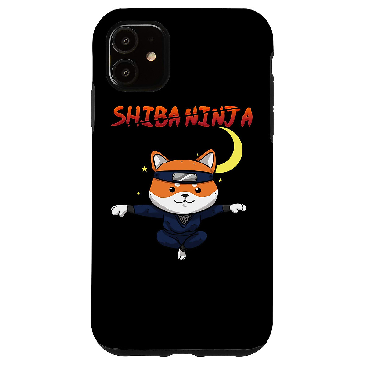 iPhone 11 Funny Shiba Inu Uni Dog Fly Ninja Karate Master Moon Fight Case