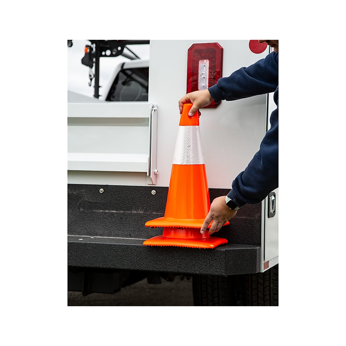 Buyers Products TCH10H Traffic Cone Holder for Truck, With Pre-Drilled Mounting Plate For Easy Installation On Any Flat Surface, Corrosion Resistant Black Powdercoat