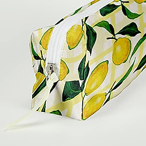 Pencil Pouch Pencil Case Pencil Bag Pen Case Pouch Box Organizer for Teen Girls Boys School Students Men Women Waterproof Zipper Pouch for Office Supplies Makeup, Lemon Décor Lemon Party Decorations