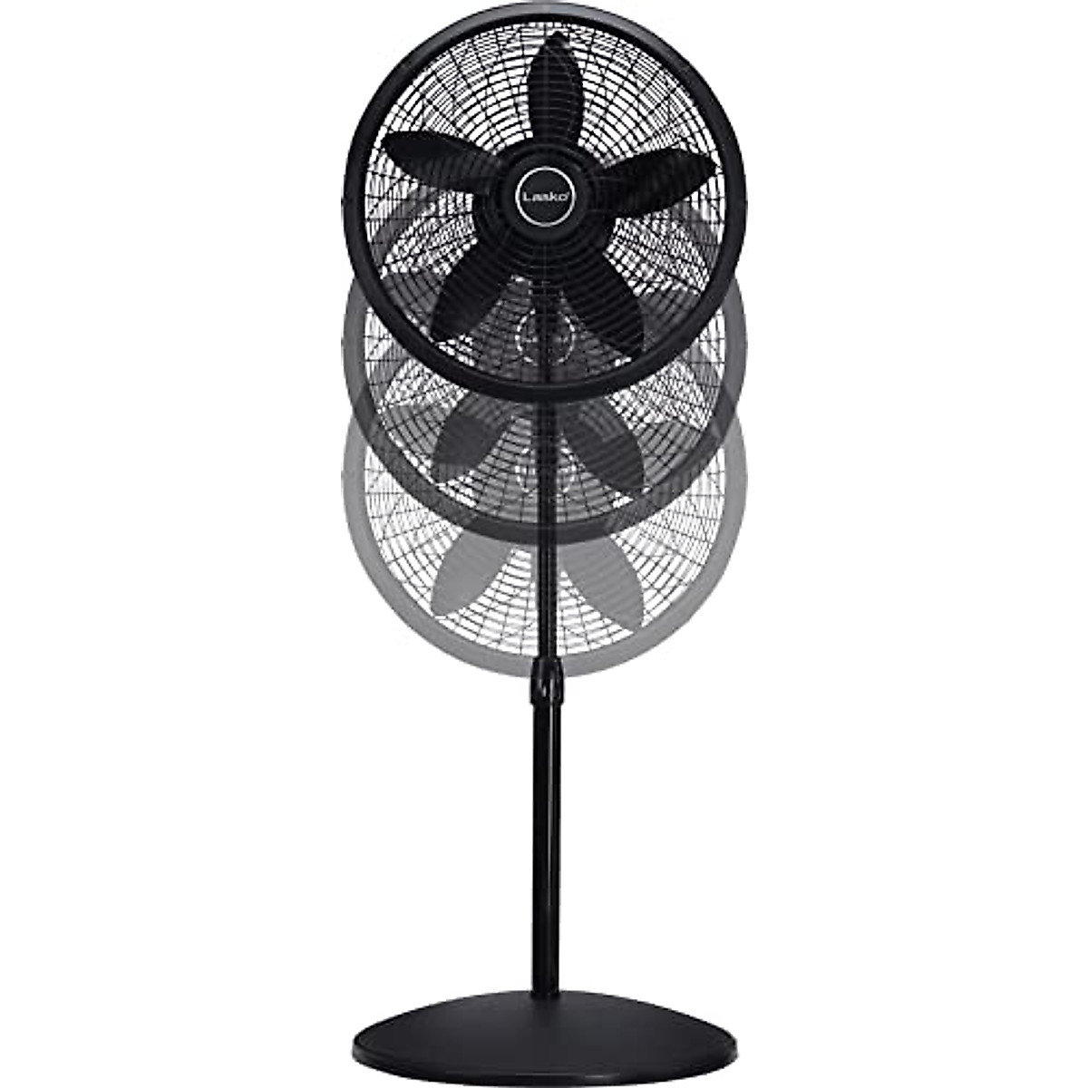 Lasko Oscillating Pedestal Fan, Adjustable Height, 3 Speeds, for Bedroom, Living Room, Home Office and College Dorm Room, 18", Black, 1827