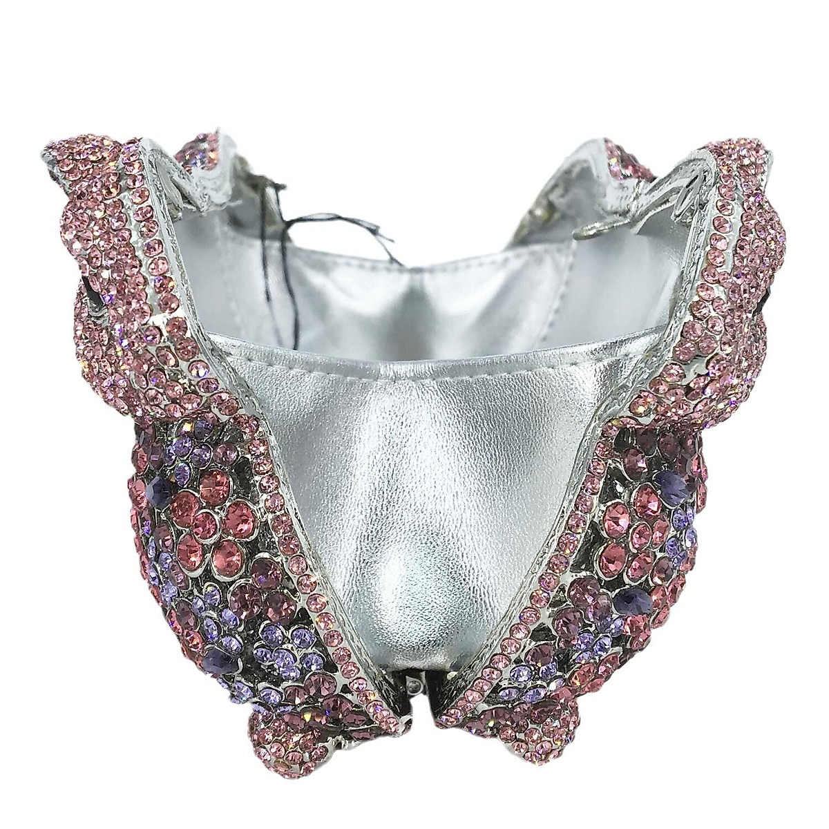 Rabbit Bunny Women Crystal Evening Bags and Clutches Formal Party Dinner Rhinestone Minaudiere Purse and Handbag (A)