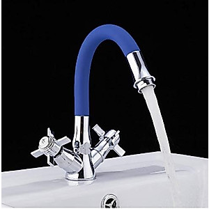 TECKI Kitchen Taps Basin Faucet Zinc Alloy Deck Mounted Bath Taps Faucet Mixer Bathroom Sink Faucet Water Sink Tap Bathroom Faucet