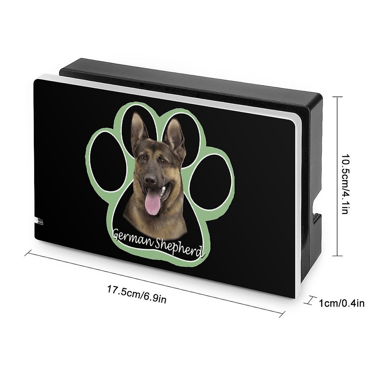 German Shepherd Dog Paw Anti Scratch Dust Cover Compatible with Switch Dock Replacement Print Skin Shell