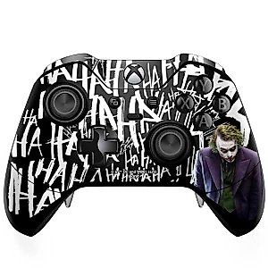 Skinit Decal Gaming Skin Compatible with Xbox One Elite Controller - Officially Licensed Warner Bros Joker The Dark Knight Design