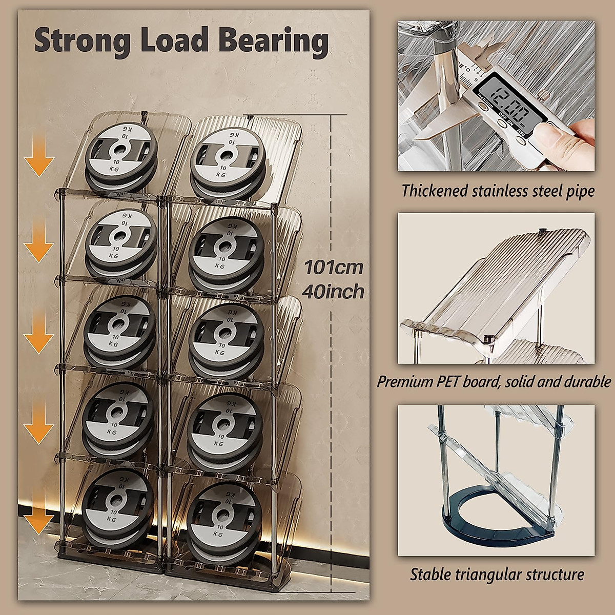 Patinao 2 Pack Sloping Narrow Shoe Rack 5 Tiers - Free Standing Vertical Shoes Racks for Small Spaces and Corner, Shoe Storage Organizer for Entryway, Tall Slim Shoe Shelf Cabinet for Shoes and Boots