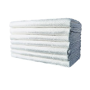 bapocsc Kitchen Dish Cloths Dish Towels Absorbent Non-Stick Bamboo Fiber Stain Removal Cleaning Cloths Dish Rags for Washing Dishes,12x12 Inches,7-Pack (White)