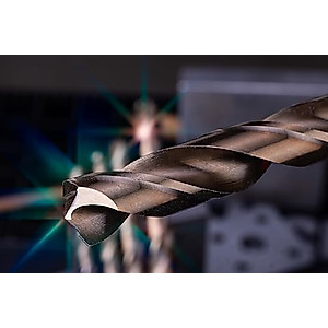 NordWolf 5-Piece M35 Cobalt Drill Bit Set for Stainless Steel, Hard Metals & Cast Iron, Jobber Length with 1/4" Hex Shank, SAE Sizes 3/16"-1/4"-5/16"-3/8"-1/2"