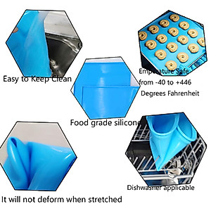 Silicone Cake Roll Maker,Silicone Baking Mat,Multipurpose Silicone Nonstick Pastry Mat, Portable Food Mat Travel Placemat for Toddler，ilicone Cake Roll Maker, Bakeware Baking Tools (10'', Blue)