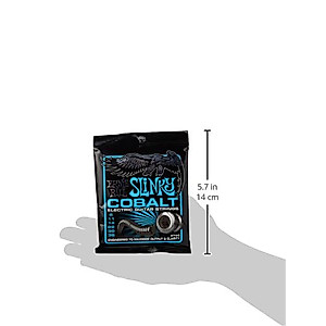 Ernie Ball Extra Slinky Cobalt Electric Guitar Strings, 8-38 Gauge (P02725)