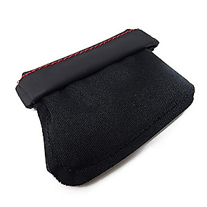 HONBAY 4PCS PU Leather Earphone Pouch Headphone Storage Bag with Snap Spring Closure for Carrying or Storing Headphones