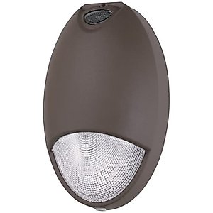12W LED Emergency Light with Battery Backup and Photocell, Aluminum Housing with Bronze Finish. 5000K Daylight. Suitable for Outdoor Wet Location (IP65).