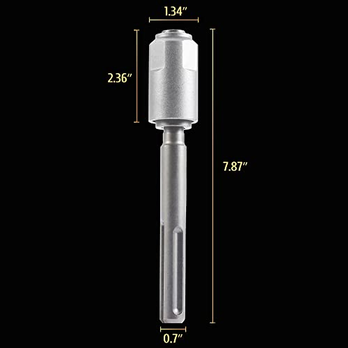 ZELCAN SDS Max to SDS Plus Adapter for Rotary Hammer Drills, 40Cr Steel SDS Plus Drill Chuck Conversion Tool for SDS Max Demolition Hammers, Power Drill Accessory for SDS Plus Bits and Chisels, Silver