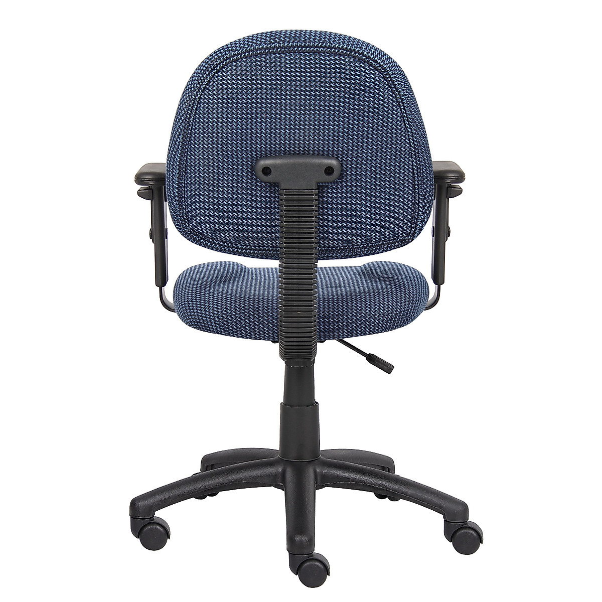 Boss Office Products Perfect Posture Delux Fabric Task Chair with Adjustable Arms in Blue