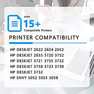 NineLeaf Remanufactured Ink Cartridge Compatible for HP 65XL 65 XL N9K04AN DeskJet 3755 3720 3722 3723 3730 3732 3752 3758 All-in-one Printer (1 Black 1 Tri-Color,2 Pack)