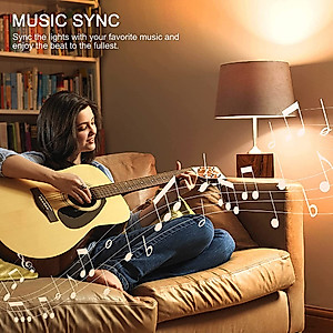 CRESTIN Smart Light Bulbs LED, RGBCW Color Changing Light Bulbs 2.4GHz WiFi &Bluetooth, Dimmable, Music Sync, Schedules, A19 E26, 9W=60W, 800LM Work with Alexa&Google Assistant, No Hub Required 2 Pack