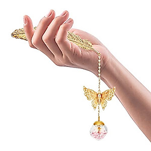 Metal Feather Book Marks for Book Lovers Book Marks Cute Fancy 3D Butterfly Pendant for Mothers Day Thanksgiving Valentine's Day Graduation Teacher Appreciation Gifts to Women Girls Readers