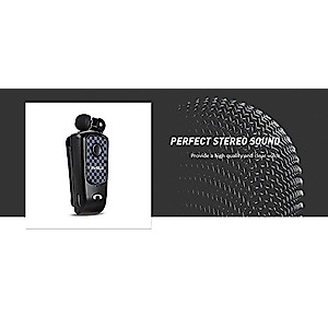 Fineblue F Plus Wireless Clip-on Bluetooth V4.0 / V4.1 Headset Headphone Hands-Free Supports for iOS and Android System - Black