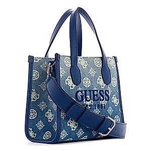 GUESS Silvana 3 Compartment Mini Tote, Denim Ombre Logo