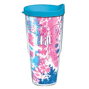Tervis Made in USA Double Walled Margaritaville Tie Dye Chill Insulated Tumbler Cup Keeps Drinks Cold & Hot, 24oz, Clear
