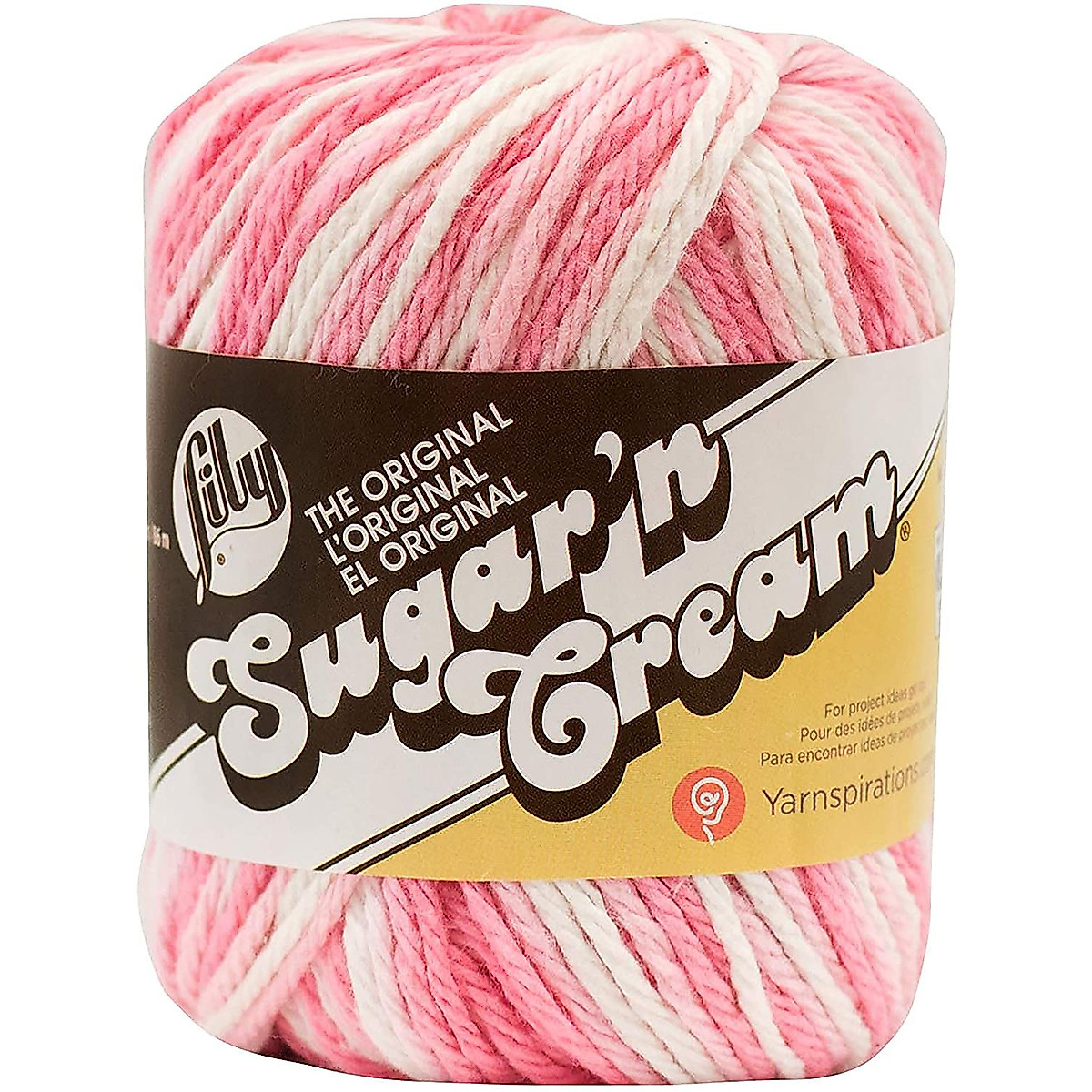 Lily Sugar'N Cream Strawberry Yarn - 6 Pack of 57g/2oz - Cotton - 4 Medium (Worsted) - 95 Yards - Knitting/Crochet
