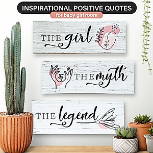Wall Decor for Bedroom Teen Girl, Bedroom Wall Decor for Women, Pink and Grey Wall Decor for Girls, Blush Pink Wall Decor, Inspirational Positive Quotes for Baby Girl Nursery,Boho Art for Teenage Room