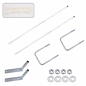 HUAALIUCHE 48" Long RV Bumper-Mounted Clothesline/Bumper Mount Versatile Clothes Line for RV