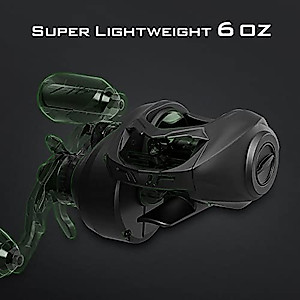 KastKing Spartacus II Baitcasting Reel, 6oz Ultralight Baitcaster Reel, Super Smooth with 17.6 LB Carbon Fiber Drag, 7.2:1 Gear Ratio, 39mm Palm Perfect Lower Profile Design,Stryker Green,Right Handed