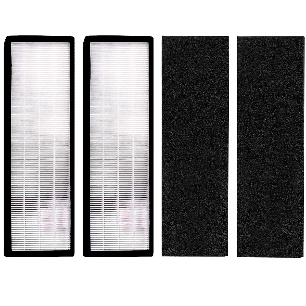 Fette Filter - 2 Pack Premium T500 True HEPA Filter Replacements Compatible with Air Purifier Filter T500 tower. Compare to Part # TF60-MP & TF60-MP (Includes 2 Hepa & 2 Carbon Filters)