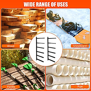 LOCKIETTA 6-Tiered Collapsible Wall Mount Lumber Storage Metal Rack, 6-Level Foldable Heavy Duty Indoor Garage Wood organizer, Outdoor Adjustable Steel Multipurpose Workshop Shelf, Holds up to 600Lbs