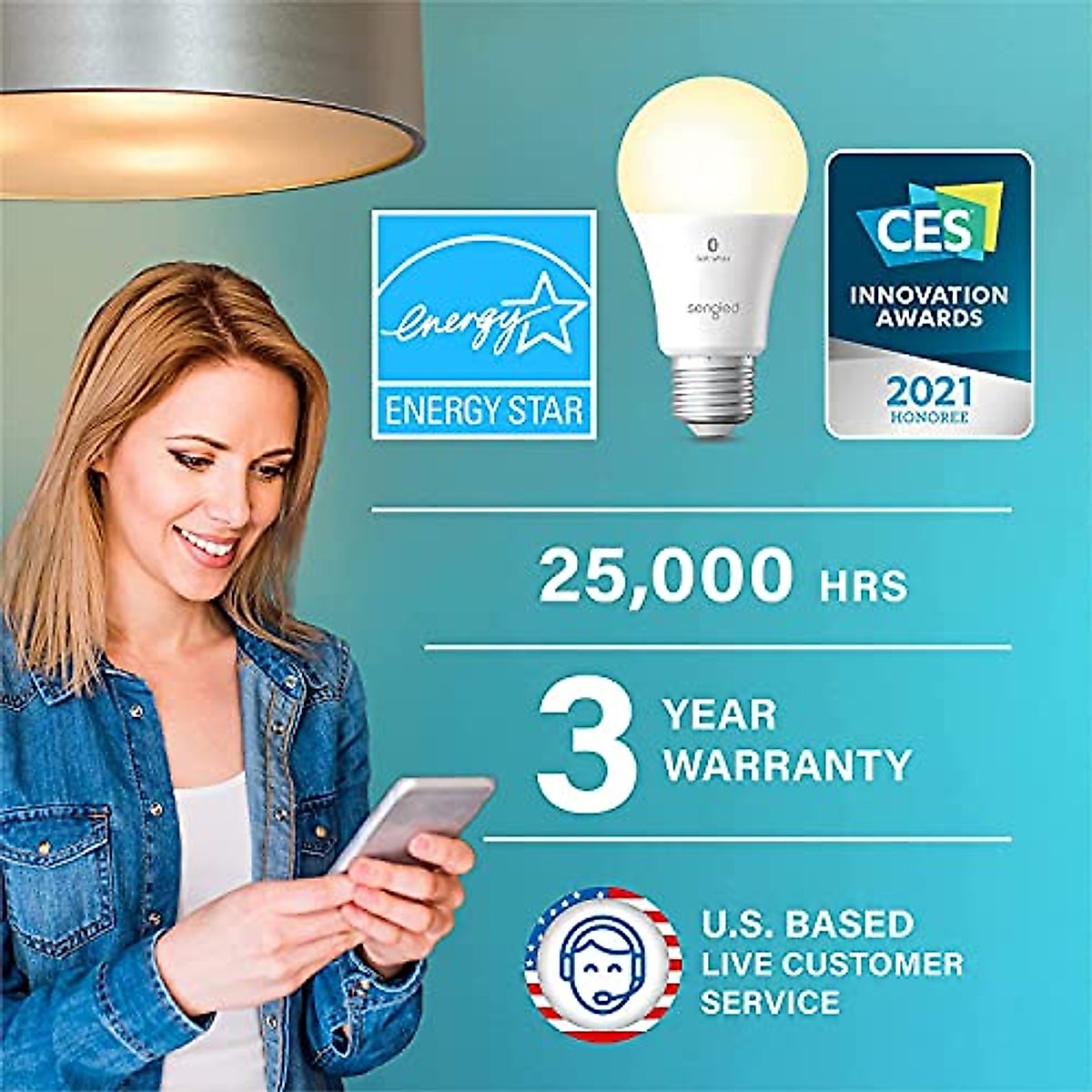 Sengled Smart Light Bulbs, Alexa Light Bulb Bluetooth Mesh, Smart Bulbs That Work with Alexa Only, Dimmable LED Bulb E26 A19, 60W Equivalent Soft White 800LM, High CRI, High Brightness, 10 Pack