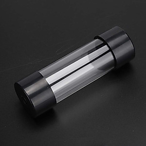 ASHATA Cylinder Water Cooling, 150mm Transparent Fast Cooling Water, G1/4 Thread Heat Exchanger Water Cooling Reservoir Radiator for PC Comp