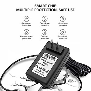 19V AC DC Charger Power Cord Compatible for Eufy RoboVac 11S 12 15C 25C 30C 35C, Pure Clean PUCRC 15 25 26B 90, Coredy Robotic R580 R650 R750 G800, ILIFE V3s Pro A4s Pro V5s Pro Robot Vacuum Cleaner