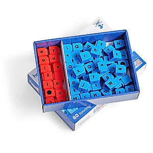 hand2mind Reading Rods Alphabet & CVC Words, Word Building Activities, Letter Blocks, CVC Words for Kindergarten, Spelling Toys, Reading Tools for Kids, Science of Reading Manipulatives