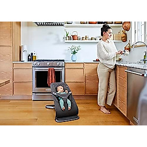 Ergobaby Evolve 3-in-1 Bouncer, Adjustable Multi Position Baby Bouncer Seat, Fits Newborn to Toddler, Charcoal