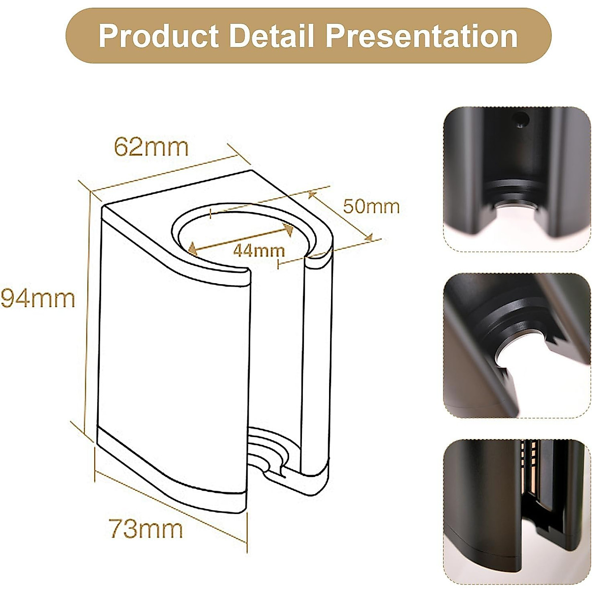 Luvitory Wall Mount Holder Compatible with Dyson Airstrait Straightener, Airwrap Styler Hair Curling Iron Barrels and Brushes, Metal Organizer Storage Rack, Curling Iron and Accessories Organizer Rack